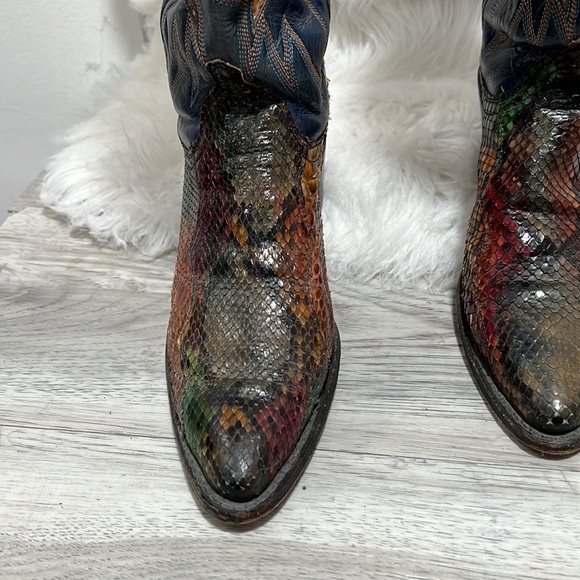 Dan Post | Shoes | Vintage Dan Post Rainbow Python Snakeskin Exotic ...